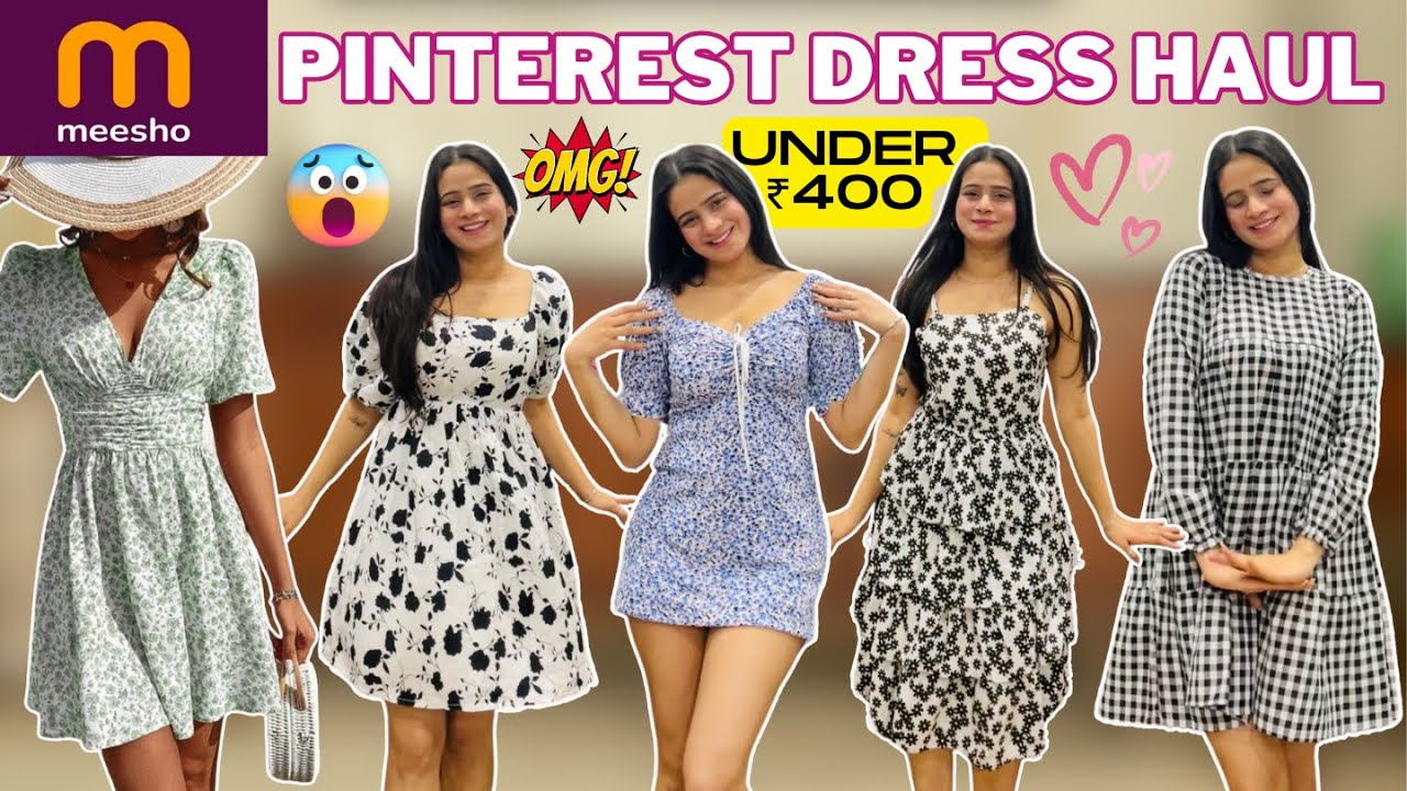 Meesho Pinterest Dresses Haul 2024 under ₹400 |Outfits for Outings ...
