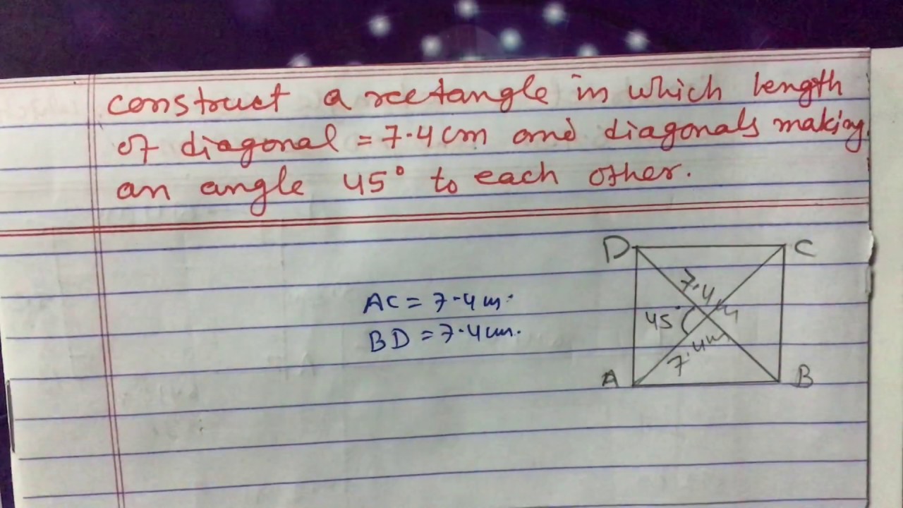 Construction of Rectangle ll Important Question ll Class 9 ll IR ...