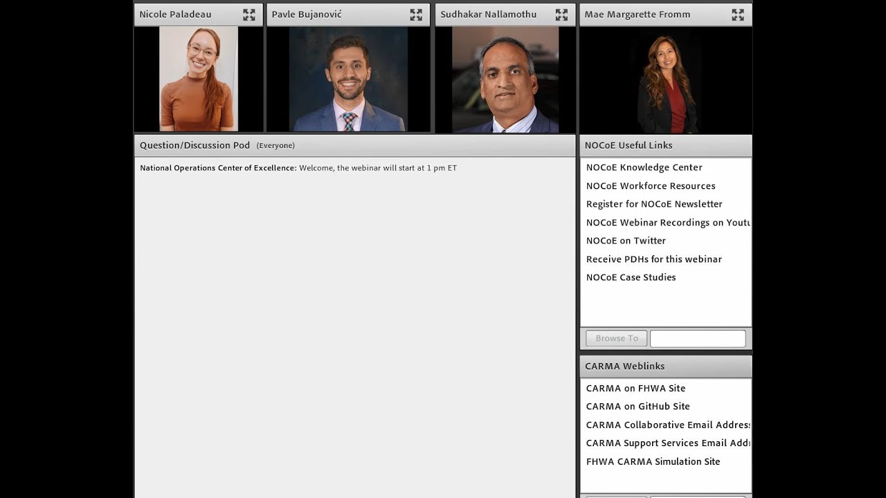 CARMA Webinar Series: Traffic Incident Management, Basic Travel, and Weather Use Cases - YouTube
