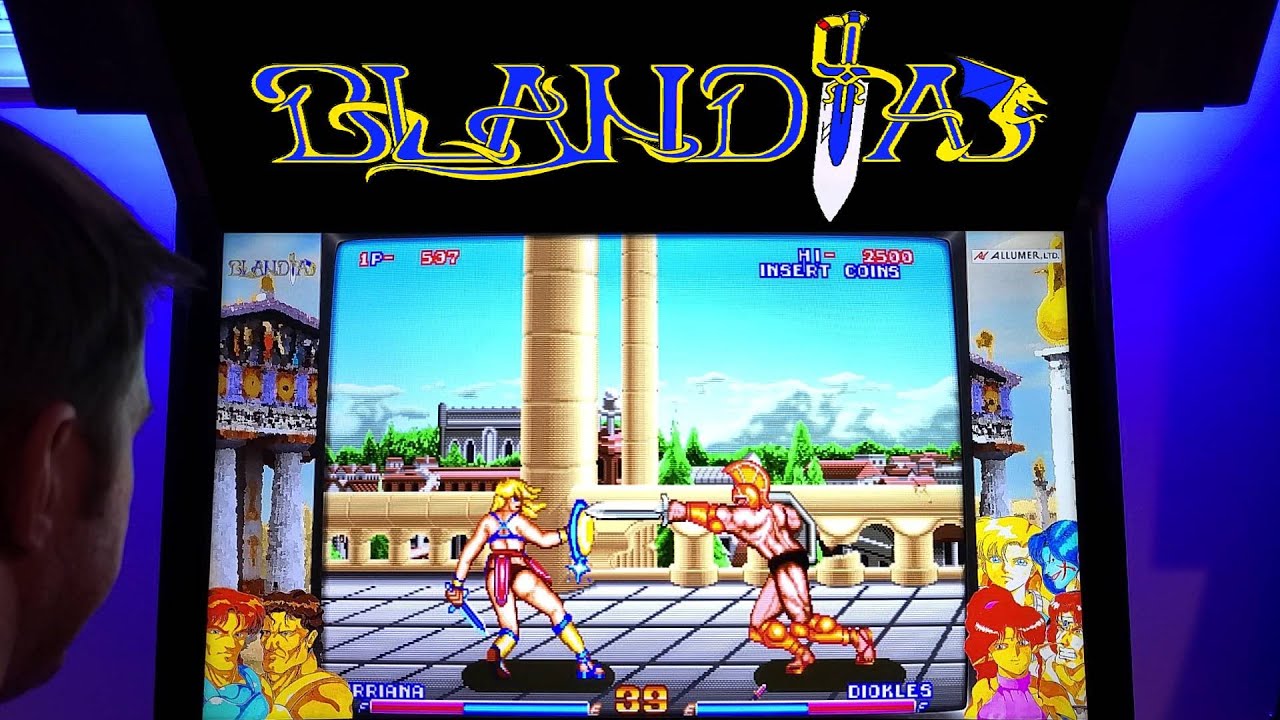 Blandia Arcade Cabinet MAME Gameplay w/ Hypermarquee - YouTube