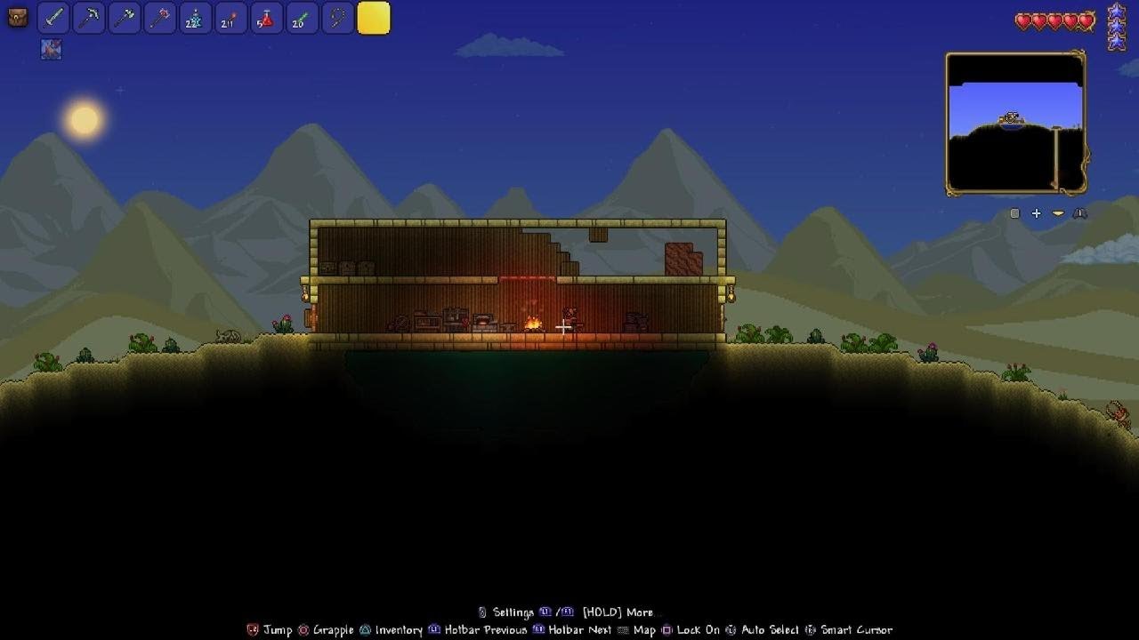 Terraria learning how to make a bed and spawn points - YouTube
