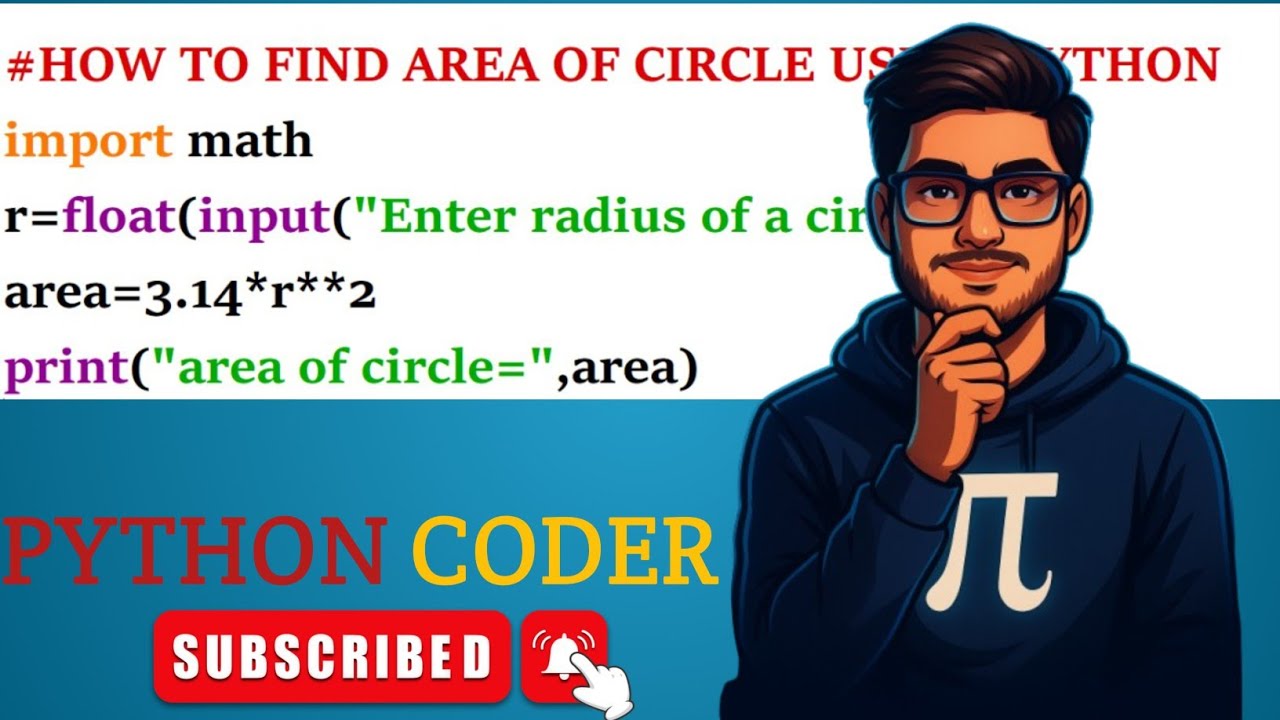 PYTHON PROGRAM TO FIND AREA OF CIRCLE|TUTORIAL IN HINDI|#viral # ...