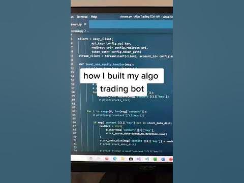 How I built my algo trading bot 💯 #algotrading #tradingbot #stockmarket #finance - YouTube