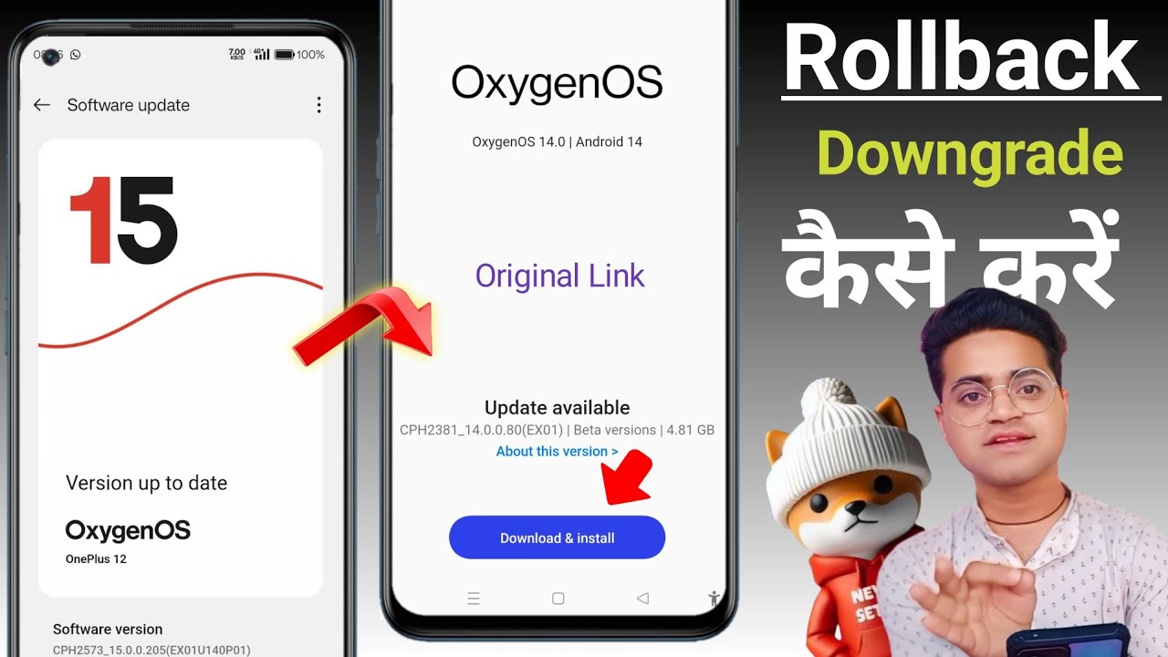 Rollback Kaise karein 🤔 New update OxygenOS 15 version 👍 Downgrade OnePlus update Android 15 to ...