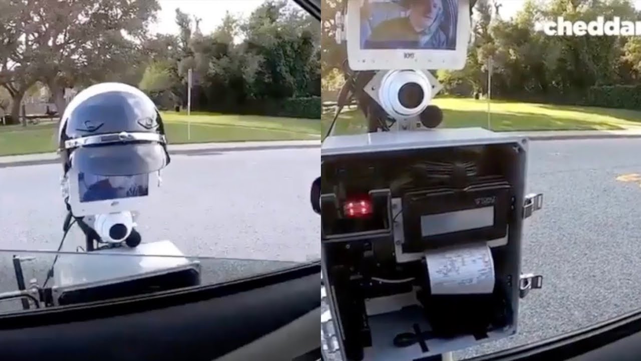 Robot Police Gives Woman A Speed Ticket! - YouTube