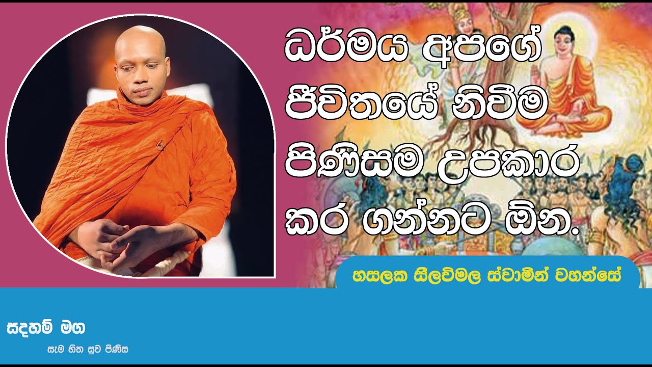 ධර්මය අපගේ ජීවිතයේ නිවීම පිණිසම උපකාර කර ගන්නට ඕන.1472Ven Hasalaka ...