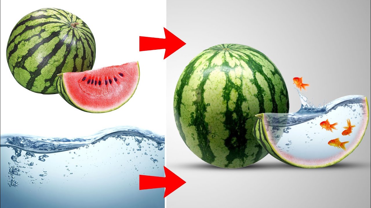 HOW TO CREATE WATERMELON PHOTO MANIPULATION PHOTOSHOP TUTORIALS - YouTube