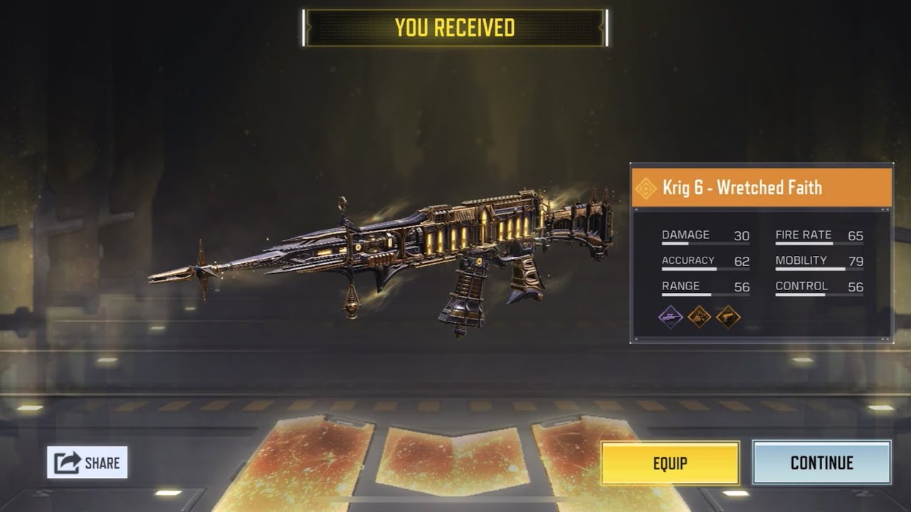 CODM Spiteful Faith Lucky Draw Complete With Legendary Krig 6-Wretched ...