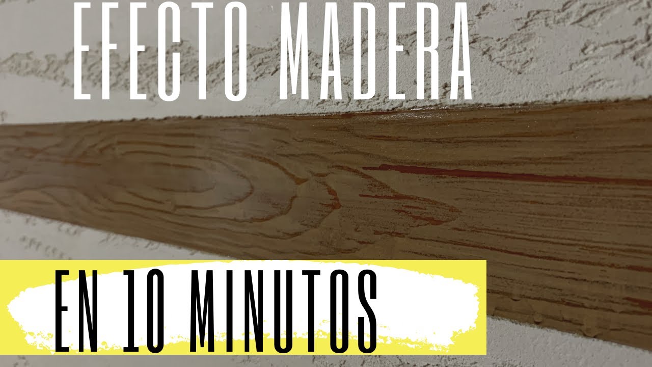 Como hacer efecto madera con pintura - YouTube