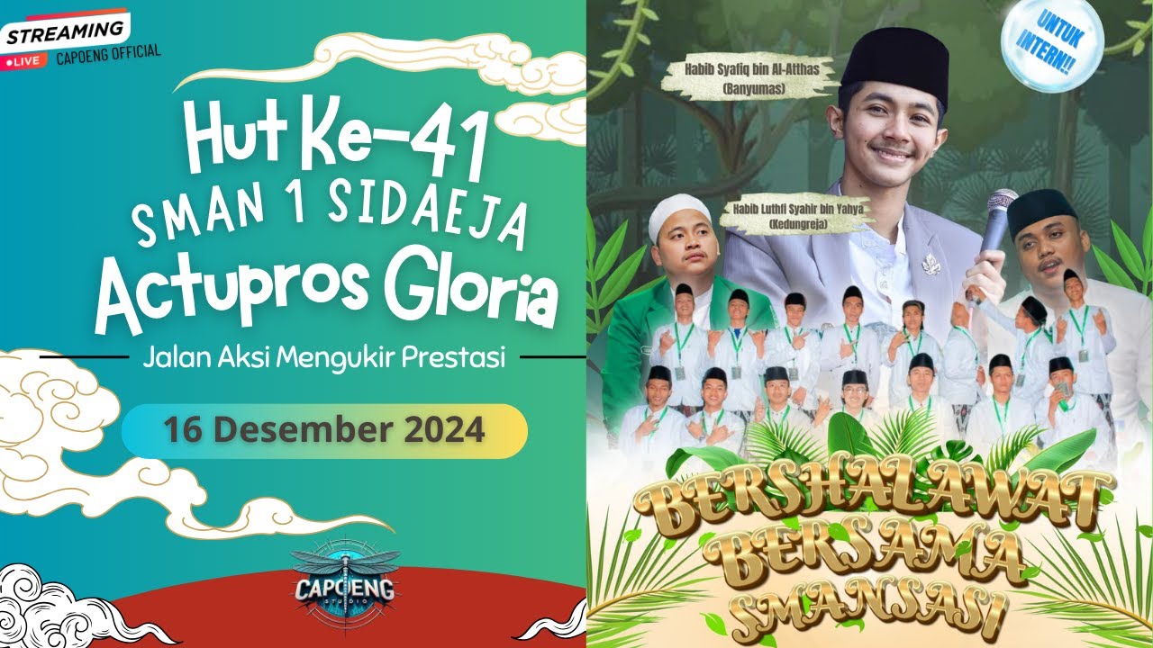 🔴 BERSHOLAWAT Bersama SEMANSASI | HUT Ke - 41 SMAN 1 SIDAREJA | Senin ...