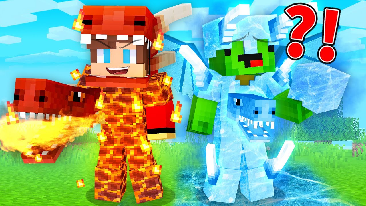 Mikey Ice vs JJ Fire DRAGON ARMOR Survival Battle in Minecraft ! - Maizen - YouTube