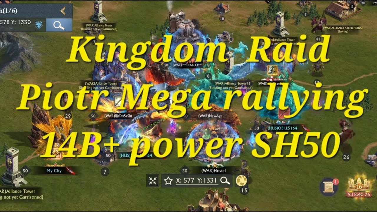 King of Avalon Kingdom Raid | Piotr mega rally 14B+ SH50 - YouTube