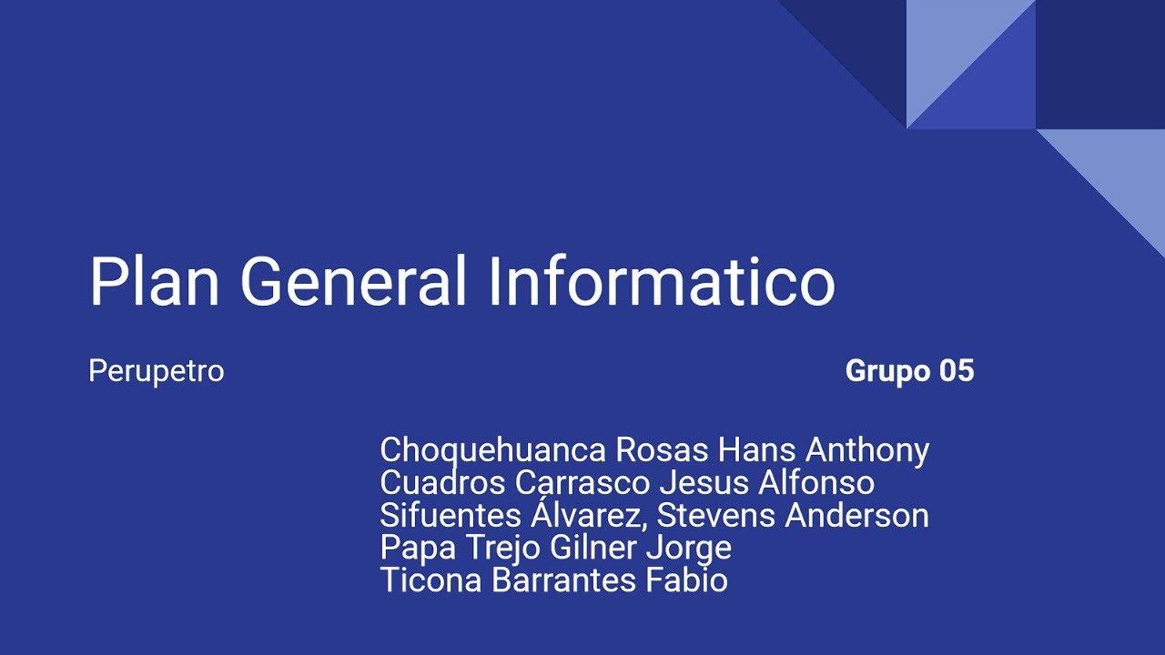 Exposicion del PGI - Grupo 5 Gerencia Informatica - YouTube