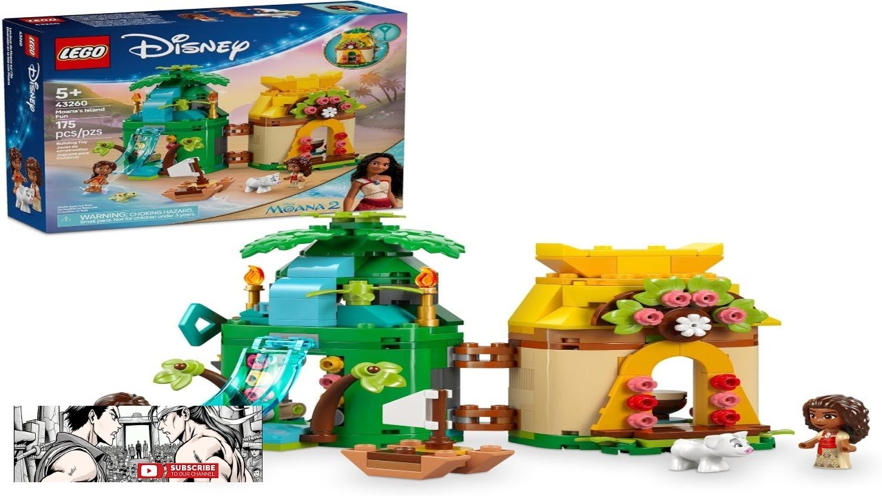 LEGO Disney Moana's Island Fun Building Toy Playset Princess Moana Toy ...
