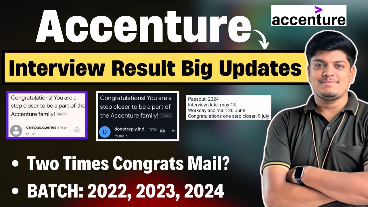 🔥Accenture Interview Result Big Updates | Congratulations Mail | 2 Mail ...