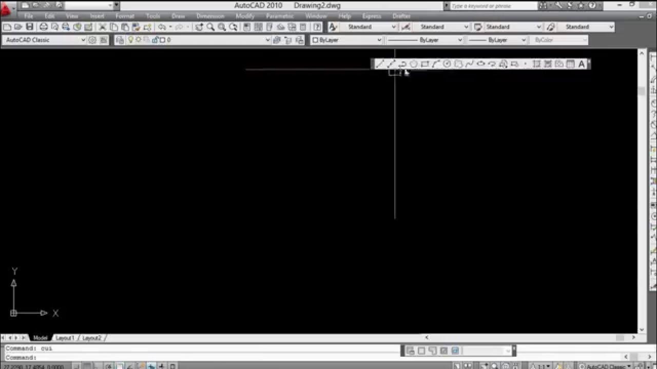 menampilkan menu bar autocad - YouTube