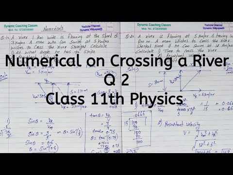 Numerical on Crossing a River Problem | Q 2 | Chapter 4 | Motion in a ...