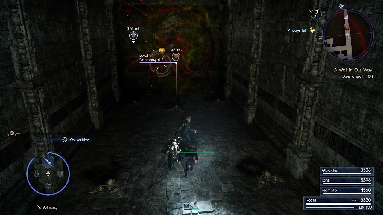 Final Fantasy XV : Daemon Wall Boss fight บอสกำแพงอสูรจากภาค 4 ครับ ...