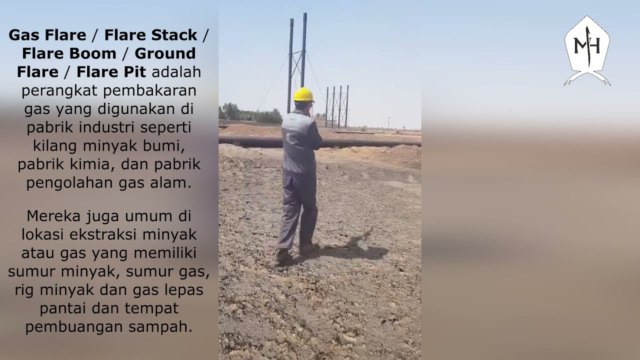 Keren, Proses MENYALAKAN GAS FLARE ( FLARE PIT ) dengan KEMBANG API ...