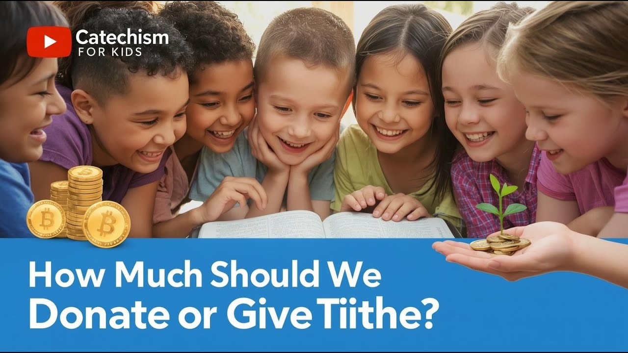 How Much Should We Donate or Give Tithe? | Catechism for Kids - YouTube