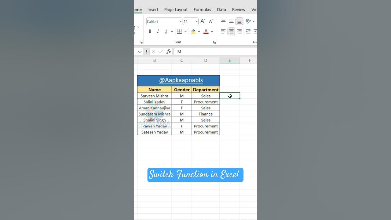 Switch Function in Excel. #excel #exceltips #exceltricks #googlesheets - YouTube
