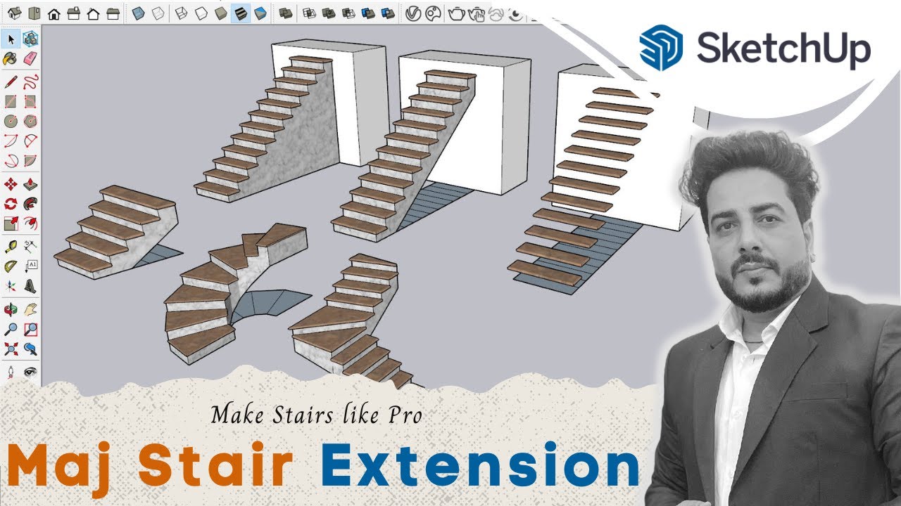 SketchUp: MAJ Stair Extension || FREE Stair Extension - YouTube