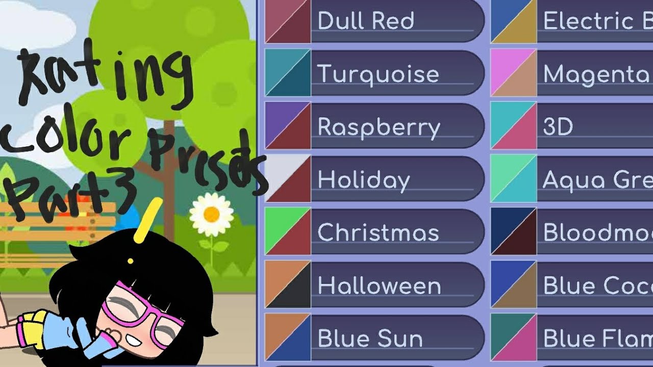 rating gacha life color presets part 3 - YouTube