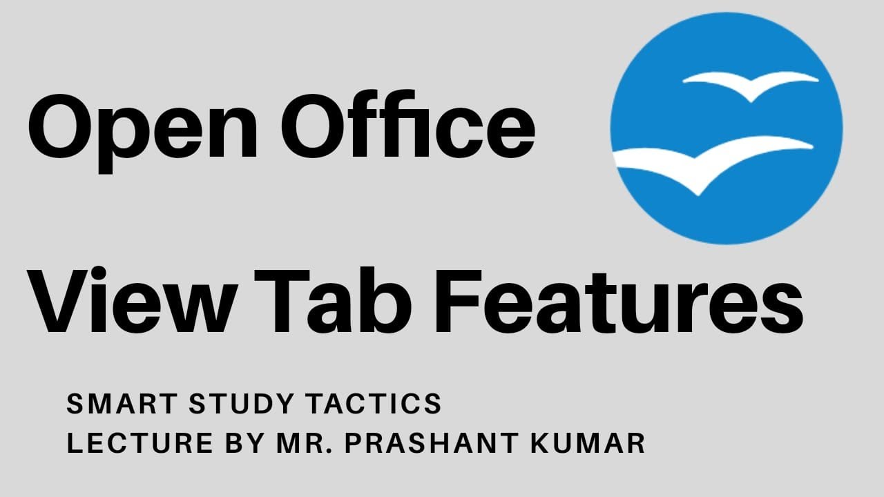 Open Office View tab features|Class 11th Information Technology 802 ...
