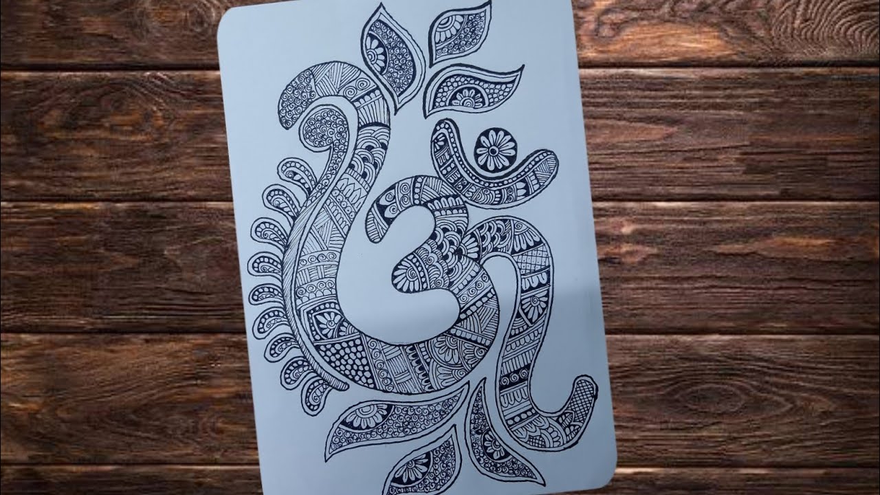 How To Draw Easy Mandala Art|Omm Mandala Art||Mandala Art - YouTube