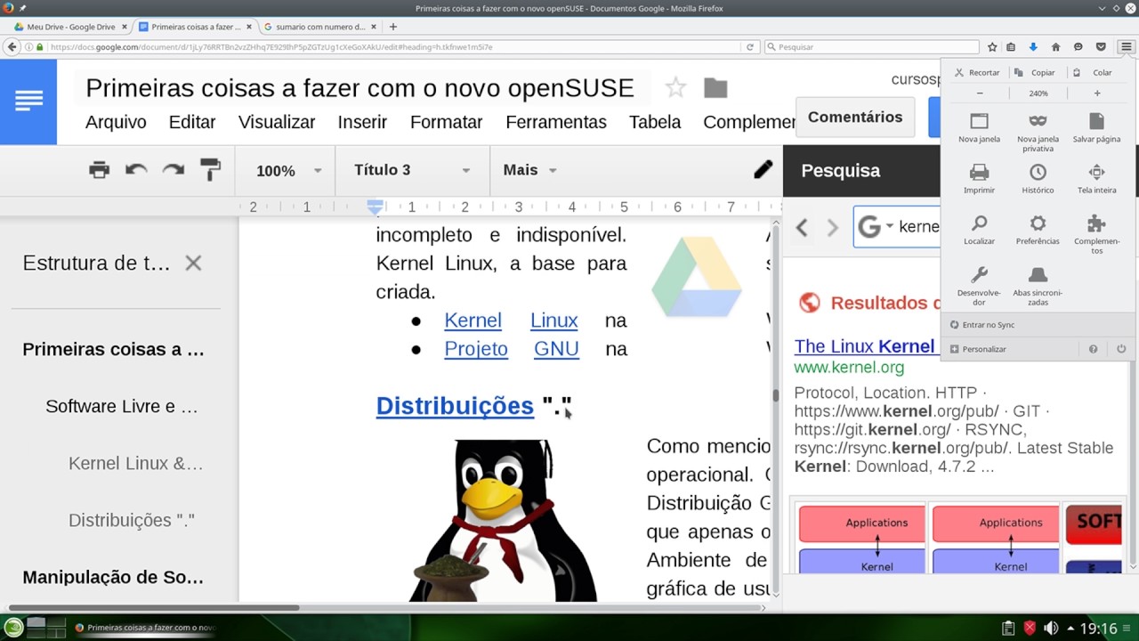gDrive 137 aspas curvas E simples preferencias dos docs - YouTube