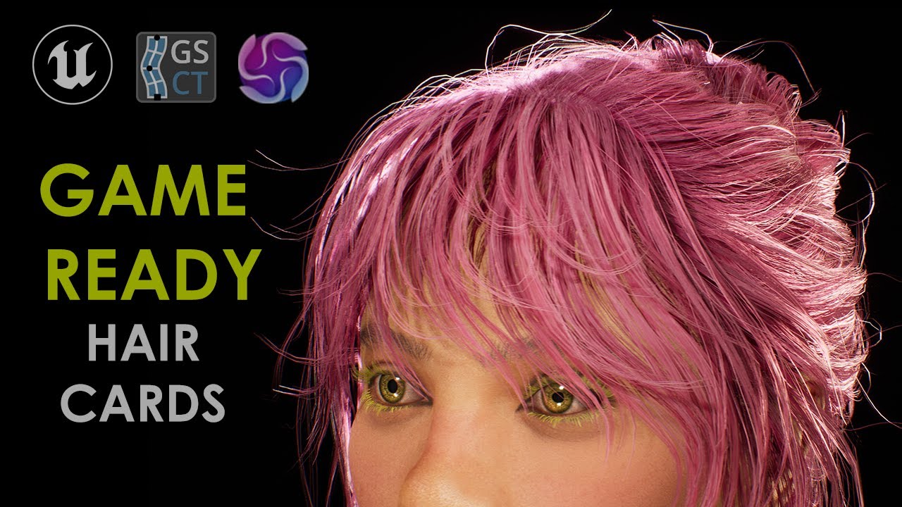 GAME READY HAIR CARDS (female messy bun hair style) - YouTube