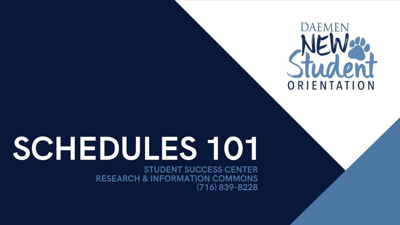 Schedules 101 - YouTube