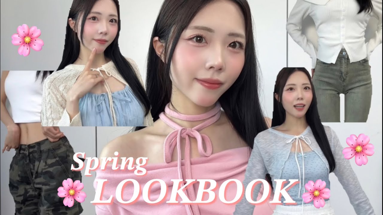 【158cm/38kg】韓国在住日本人妻の春LOOKBOOK🌸 - YouTube