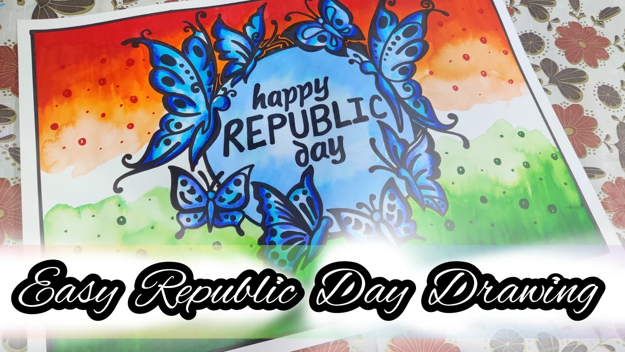 Republic Day Drawing / How to Draw Republic Day Poster Easy Step By ...
