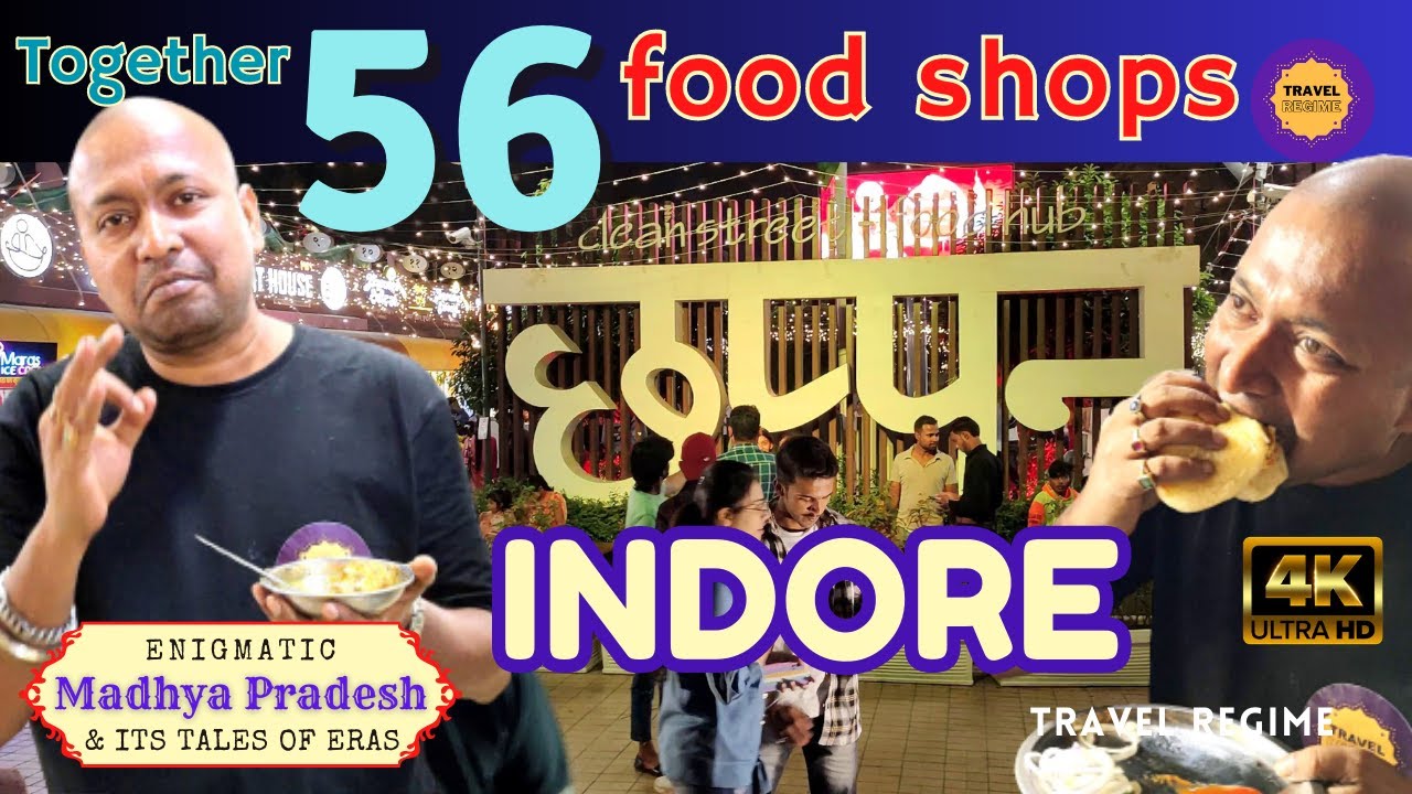 56 food joints at one place (Chappan Dukan Complex), enormous variety ...