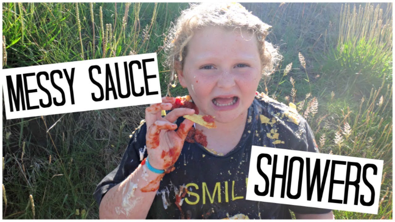 Messy Sauce Showers Challenge! - YouTube