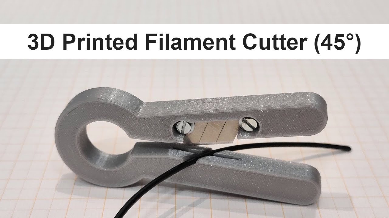 3D Printed Filament Cutter (45 Degrees) - Assembly & Use - YouTube