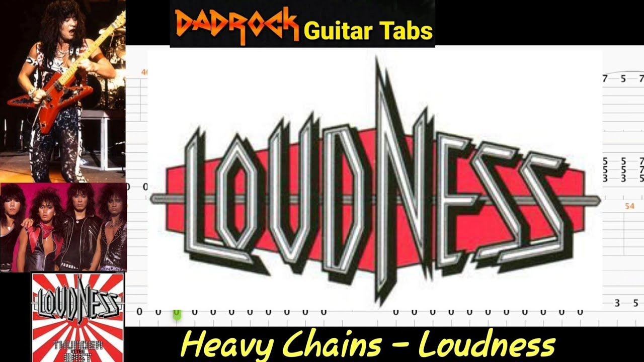 Heavy Chains - Loudness - Guitar + Bass TABS Lesson - YouTube