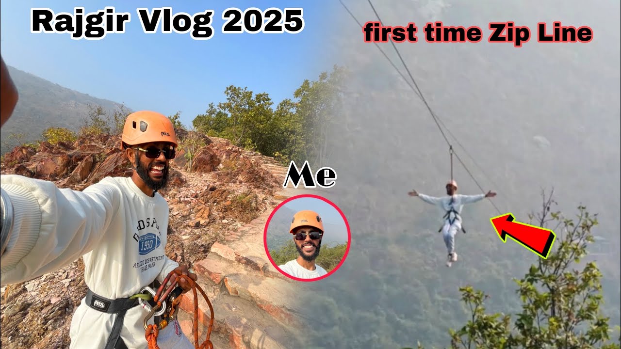 First time try nature Safari Zip Line | in Bihar Rajgir Tour 2025 ...