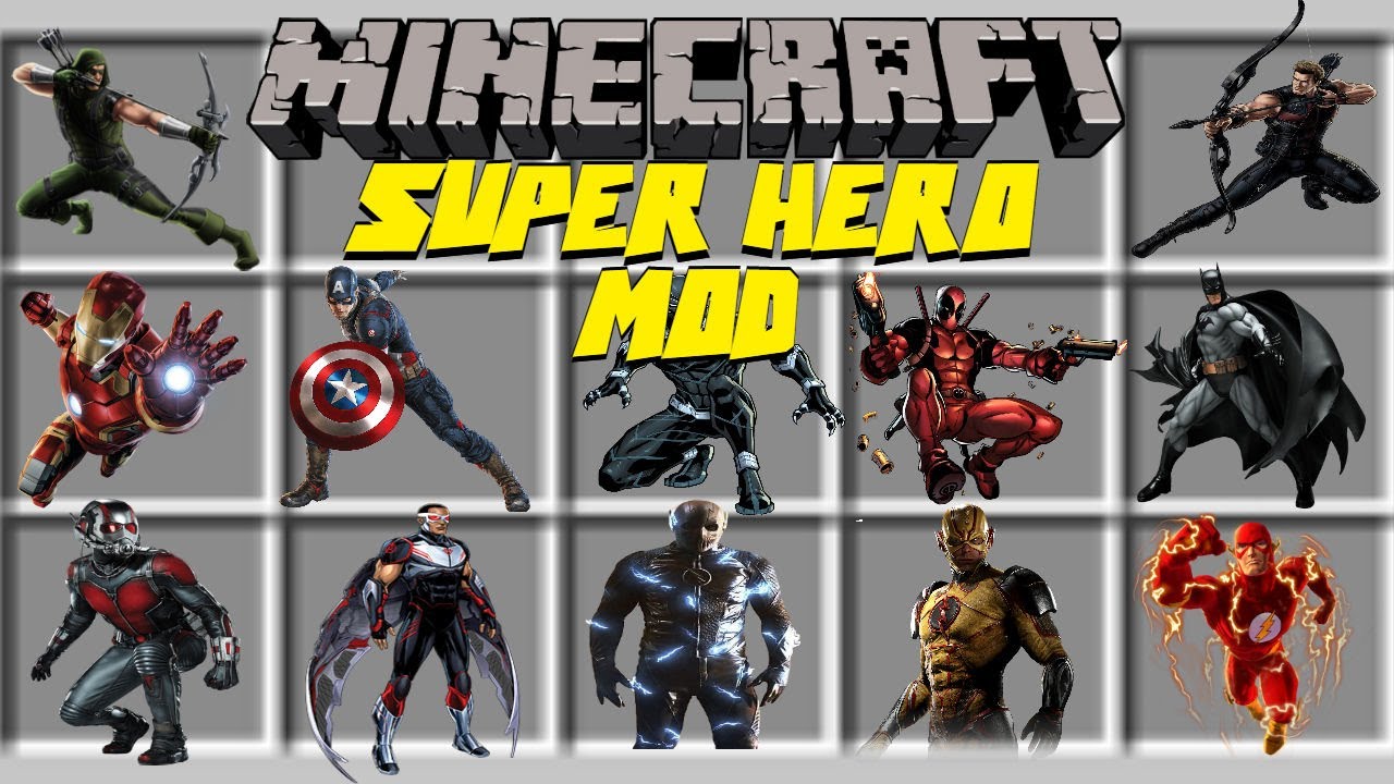 Minecraft Super Hero Mod/ *NEW* SUPER HEROES!!! Iron-Man, Captain ...