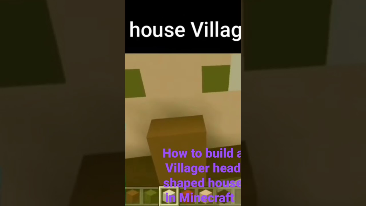 I built a villager head shaped house in Minecraft. - YouTube