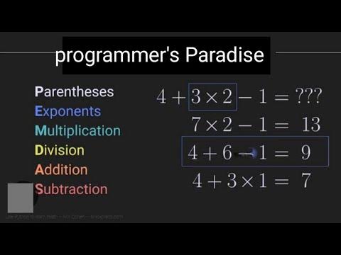 Ordering mathematical Operations In Python|Programmers Paradise|Class--11 - YouTube