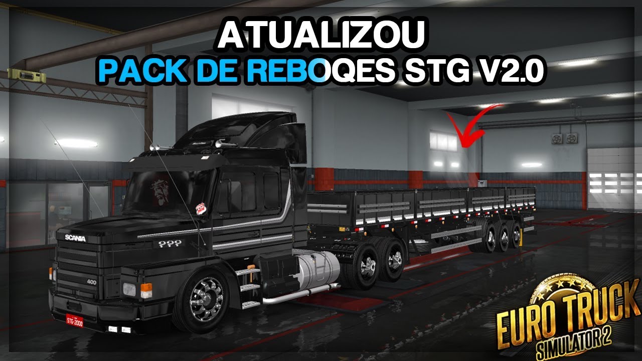 ETS2 (1.33) - !! ATUALIZOU !! PACK DE REBOQUES STG v2.0 com CARGAS ...