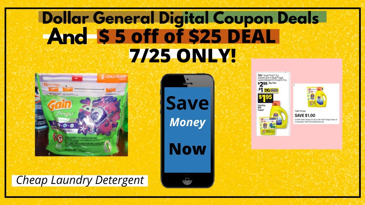 Dollar General Digital Coupon Deals PLUS Saturday $5 Off of $25 Deal ...