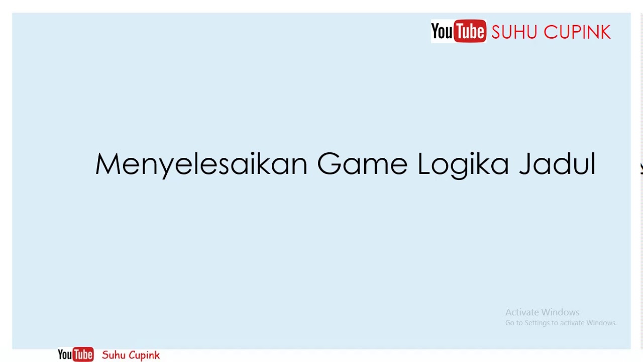 Game logika jadul - YouTube