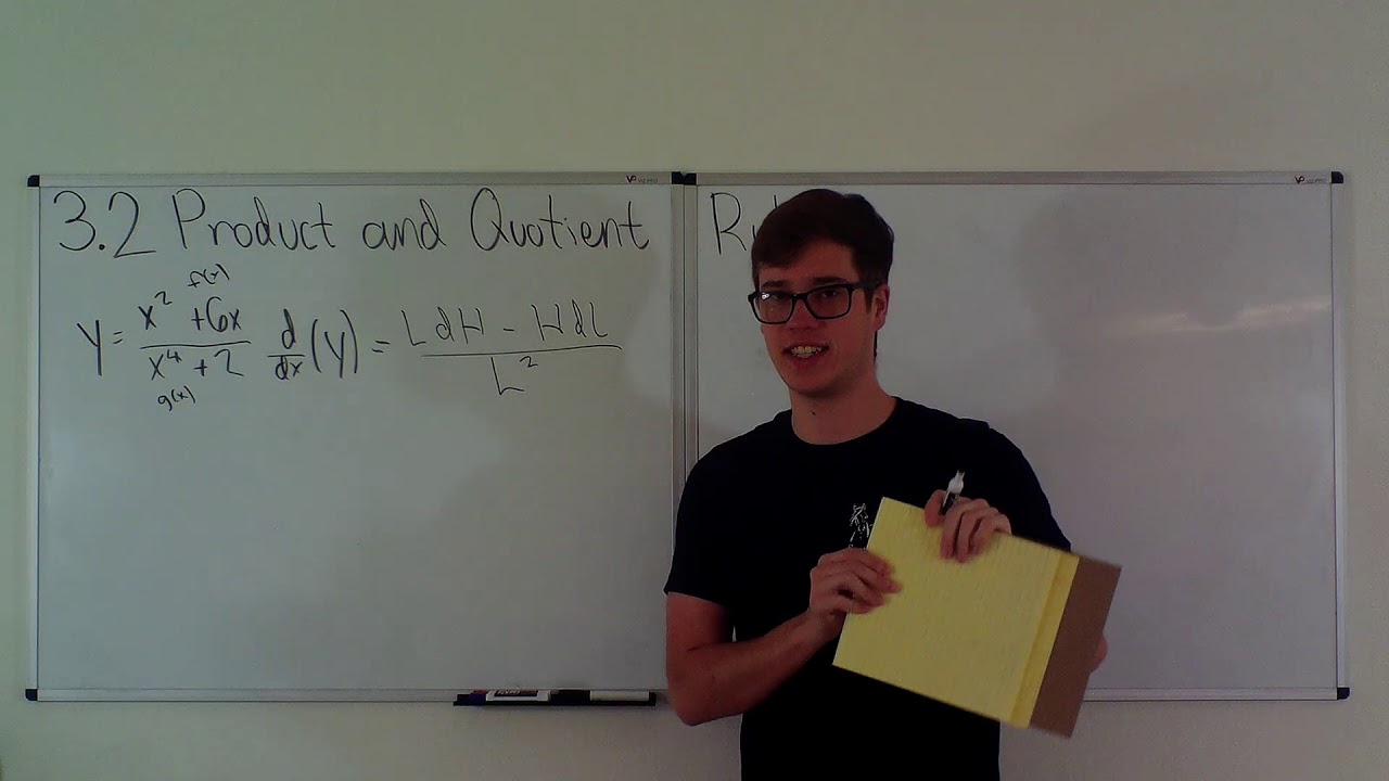 UCI MATH 2A 3.2: The Product and Quotient Rules - YouTube