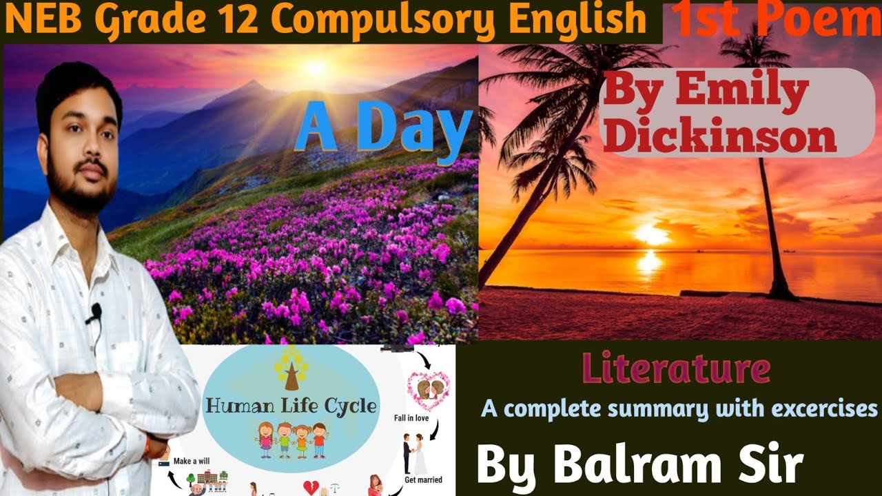 NEB Grade 12 | Poem | 'A Day' by Emily Dickinson | Literature | A ...