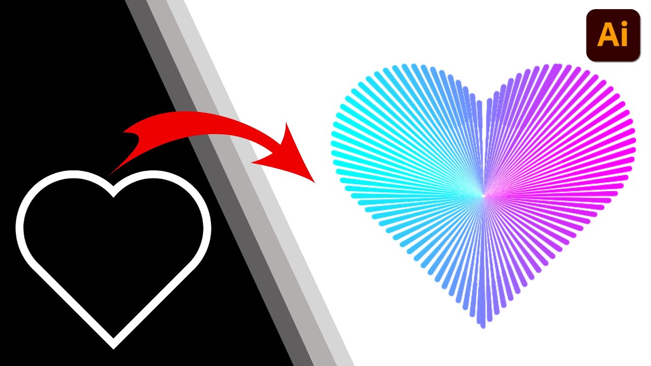 Making A Heart Shape With Blend Tool || Awesome Design With Tech To ...