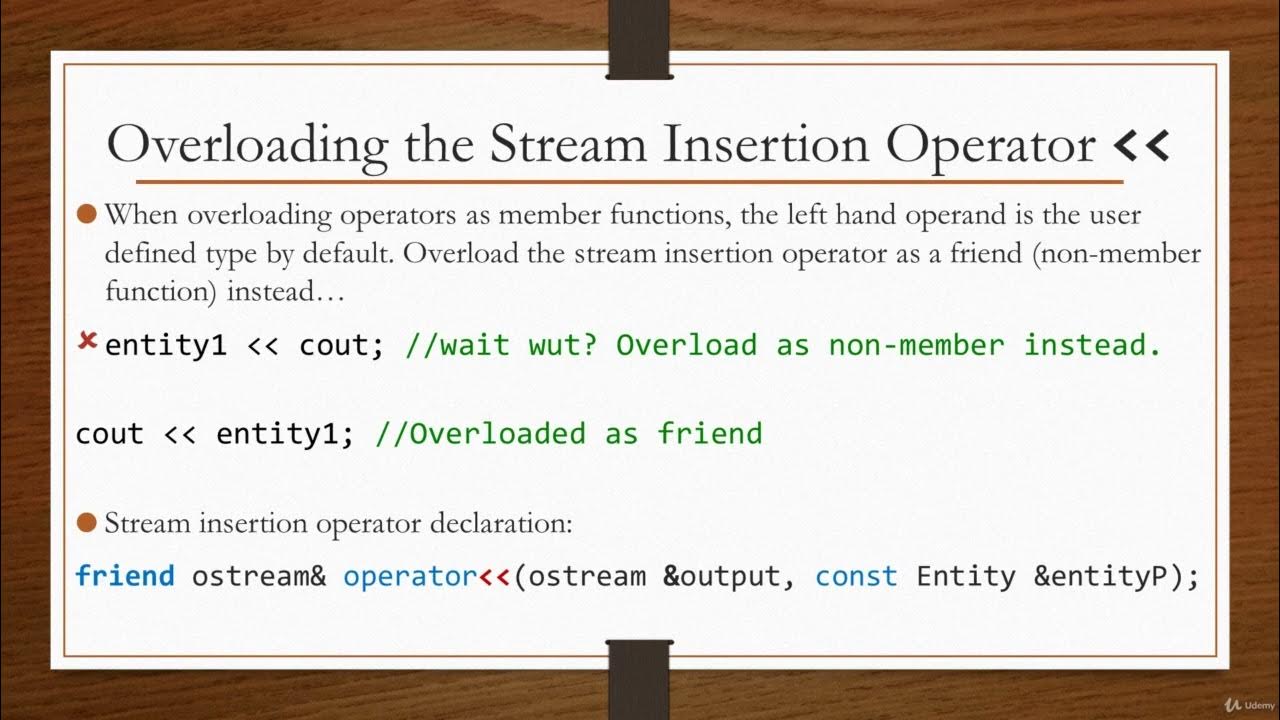 12 Overloading The Stream Insertion And Extraction Operators Youtube