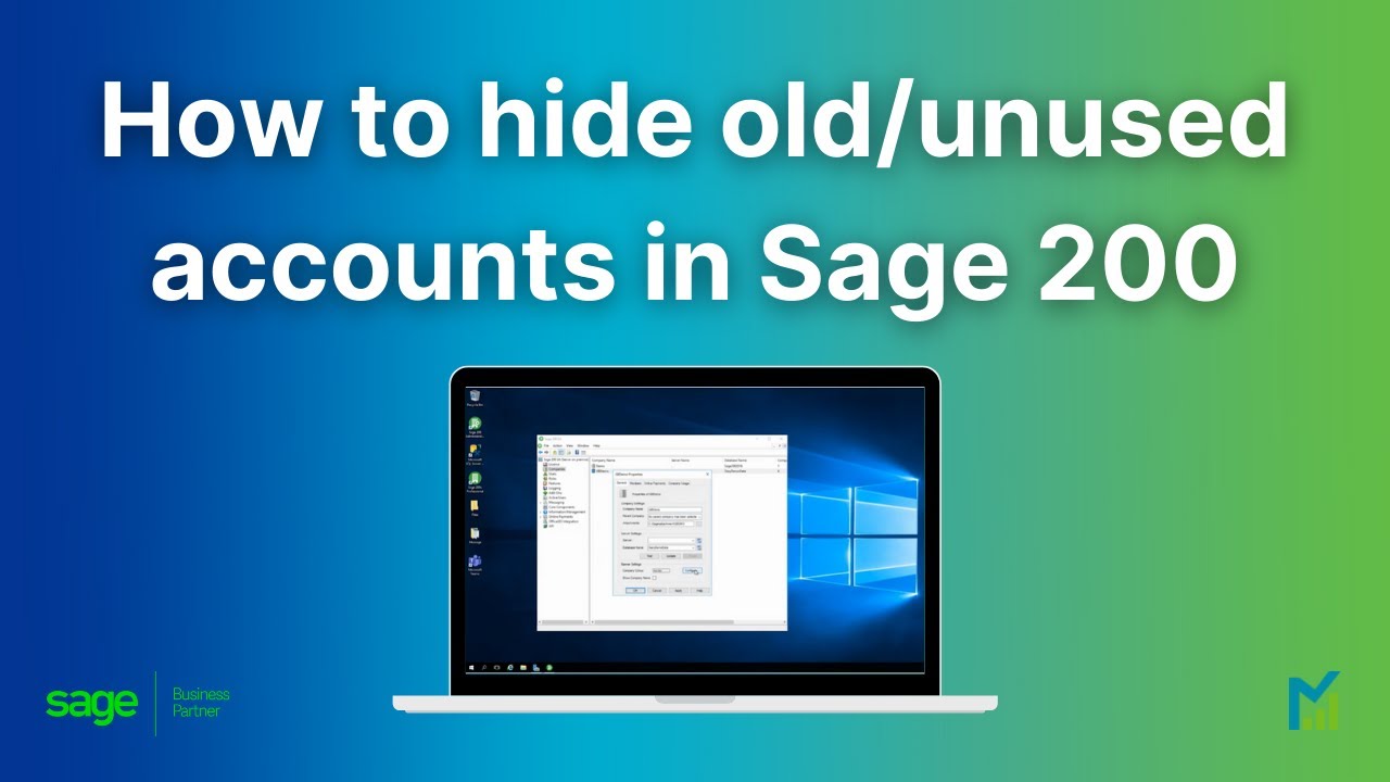 How to hide old/unused accounts in Sage 200: Tutorial - YouTube